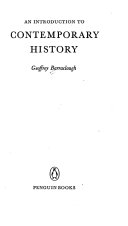 An Introduction to Contemporary History - Geoffrey