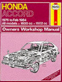 Honda Accord Owners Workshop Manual - Ian Coomber,John